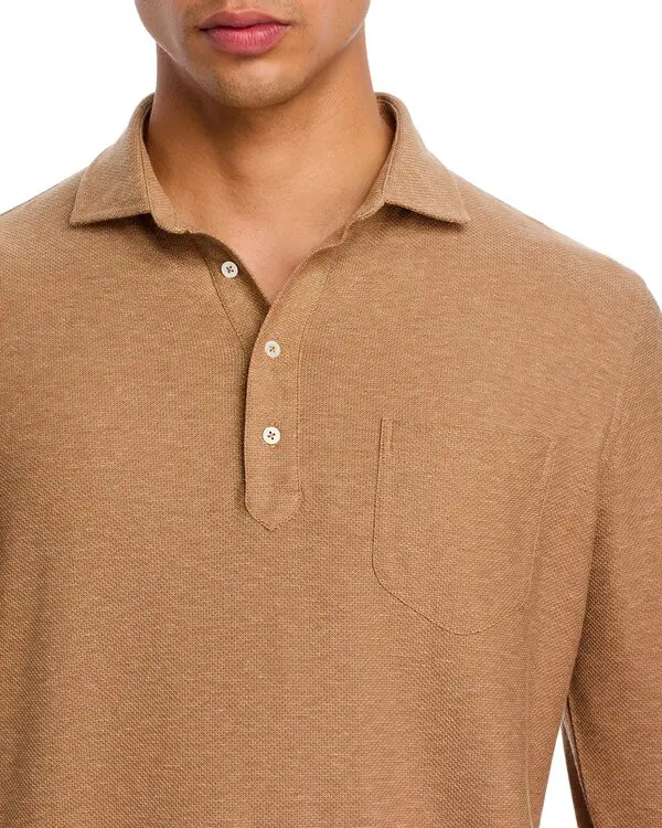 Peter Millar Ramble Cotton & Cashmere Long Sleeve Polo Shirt