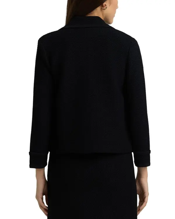St. John Textured Knit Collared Jacket