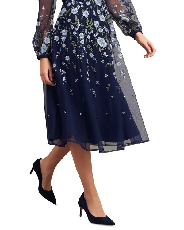 HOBBS LONDON Lois Embroidered Midi Dress