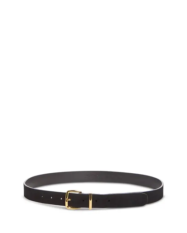 Madewell Suede Essentials Leather Belt - True Black