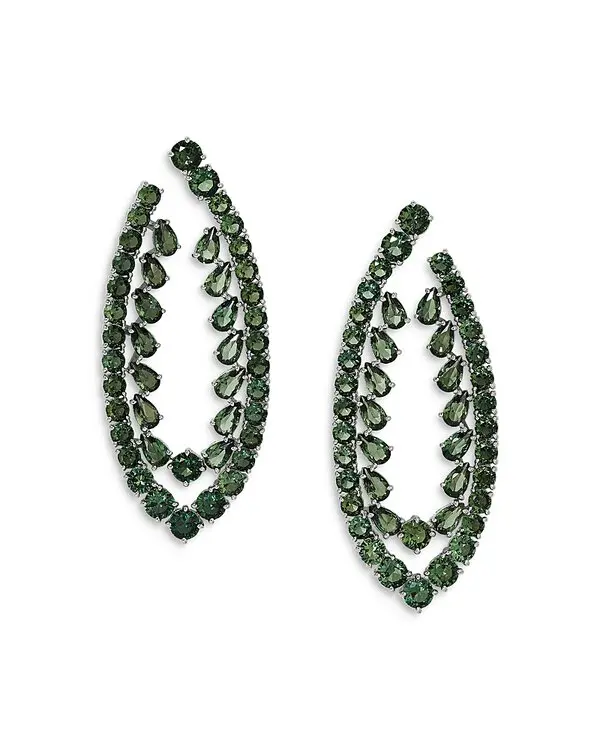 Nadri Starlet Stone Drop Earrings - Green