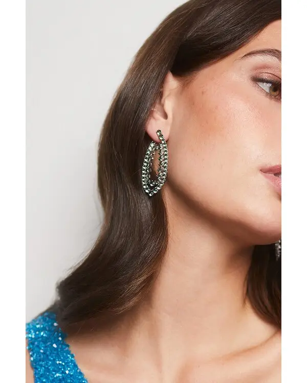 Nadri Starlet Stone Drop Earrings - Green