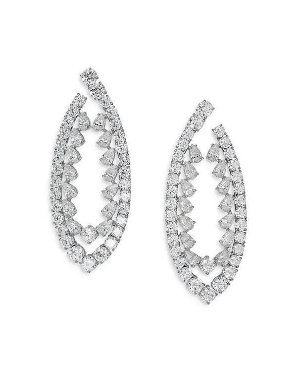 Nadri Starlet Stone Drop Earrings - Silver
