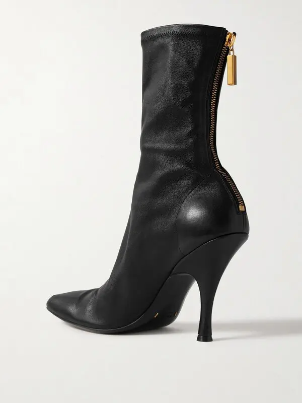 Khaite Eva Leather Sock Boots