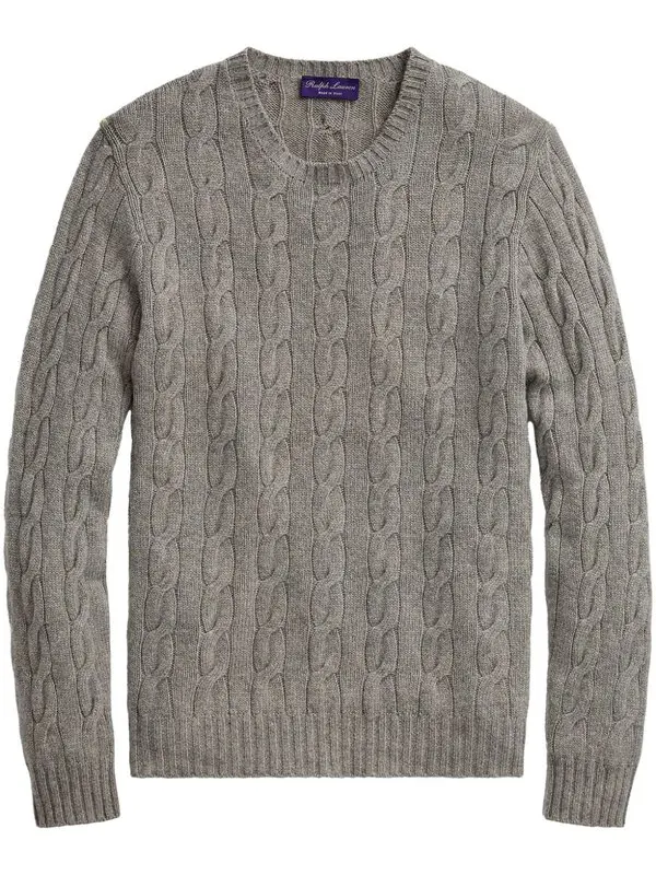 Ralph Lauren Purple Label Cable-knit Cashmere Sweater - Grey
