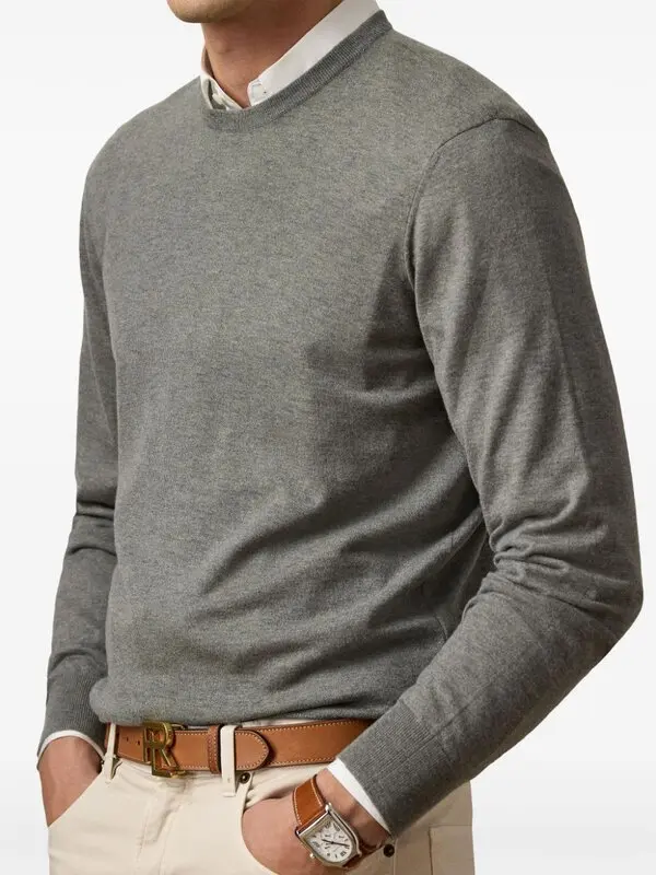 Ralph Lauren Purple Label Jersey-knit Cashmere Pullover - Grey