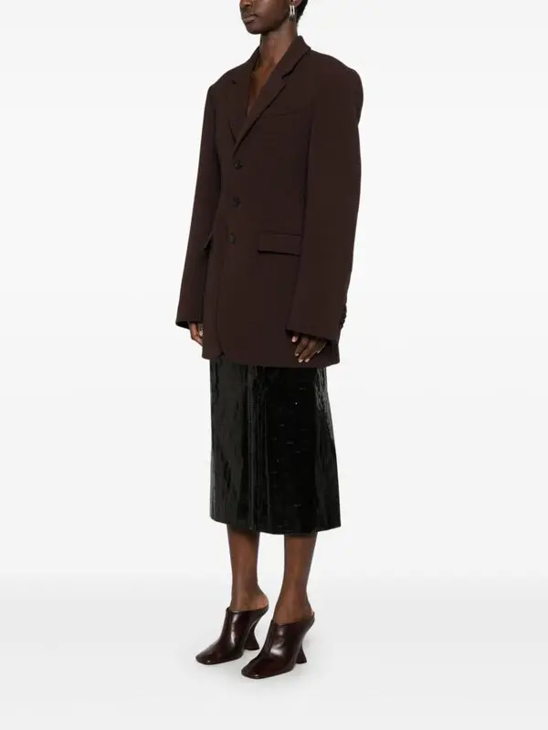 Wardrobe.NYC Longline Blazer - Brown