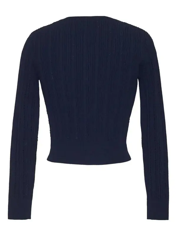 Adam Lippes Pointelle-knit Cardigan - Blue