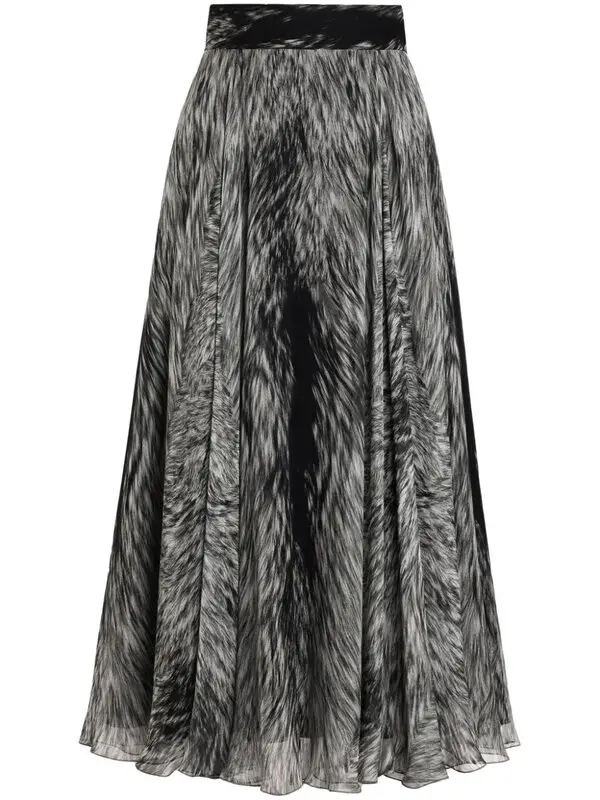 Dolce & Gabbana Graphic-print Midi Skirt
