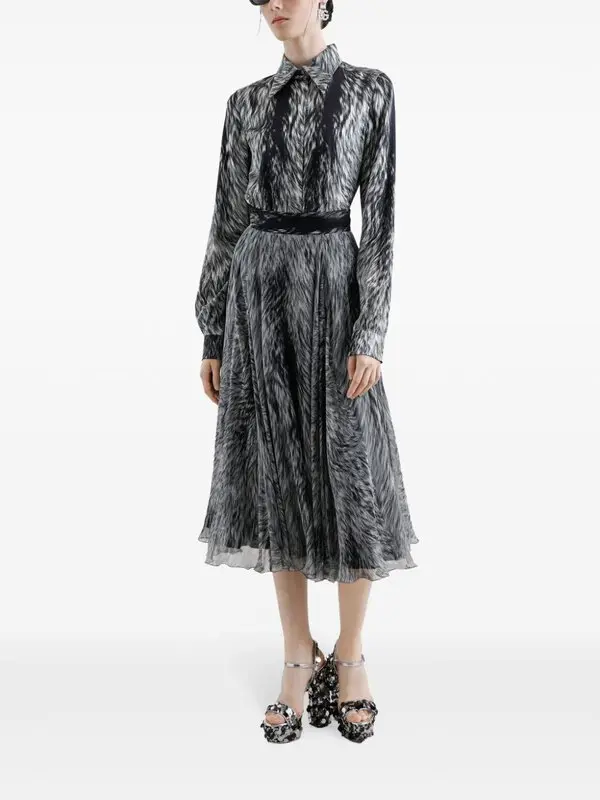 Dolce & Gabbana Graphic-print Midi Skirt