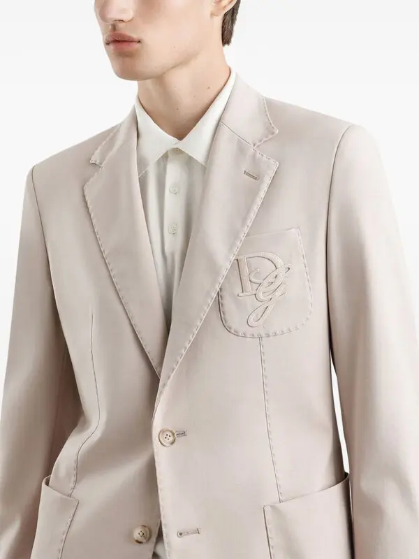 Dolce & Gabbana Logo-embroidered Blazer