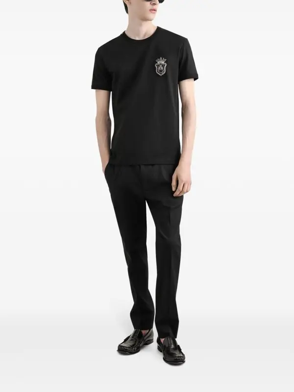 Dolce & Gabbana Embroidered Logo T-shirt - Black