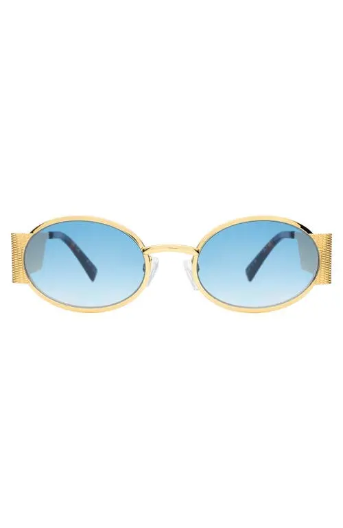 LYNDON EYEWEAR Belle Meade Sunglasses - Gold Havana/blue