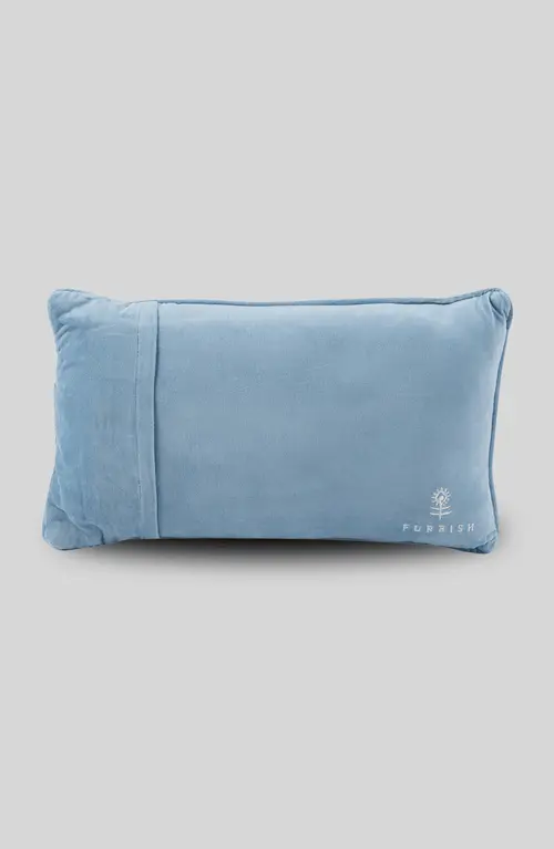 FURBISH Go Find Less Needlepoint Pillow - Blue
