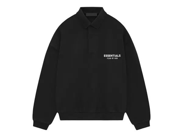 Fear Of God Essentials Fleece Polo Shirt - Black