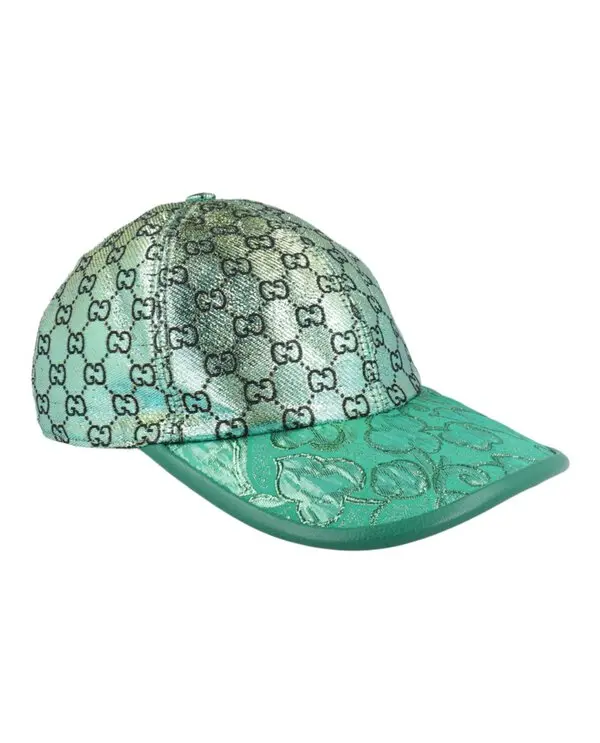 Gucci Gg Metallic Baseball Cap - Green