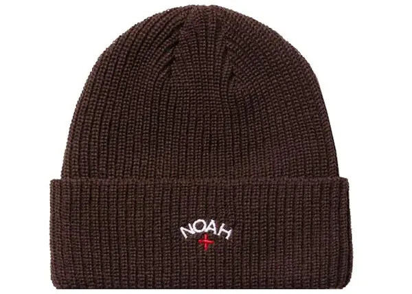 NOAH Core Logo Beanie - Mahogany