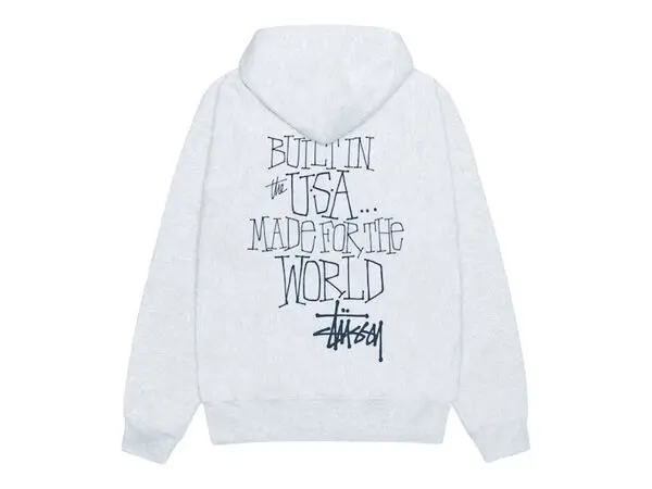 StÜssy Built In Usa Hoodie - Ash Heather