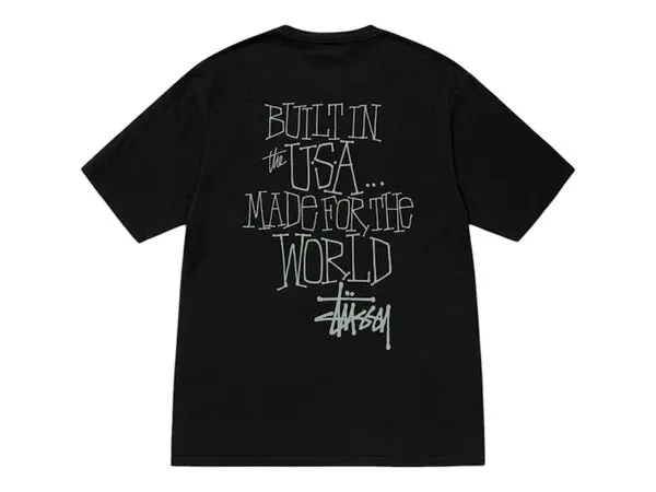 StÜssy Built In Usa Pigment Dyed Tee Shirt - Black