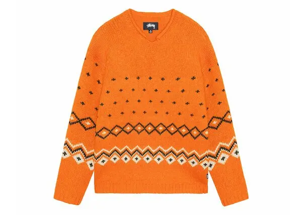 StÜssy Roll Neck Fairisle Sweater