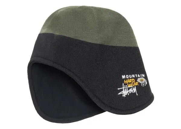 StÜssy X Mountain Hardwear Ear Flap Beanie - Poblano/black