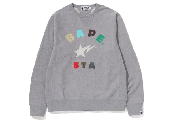 A BATHING APE Sta Crewneck Sweatshirt - Grey
