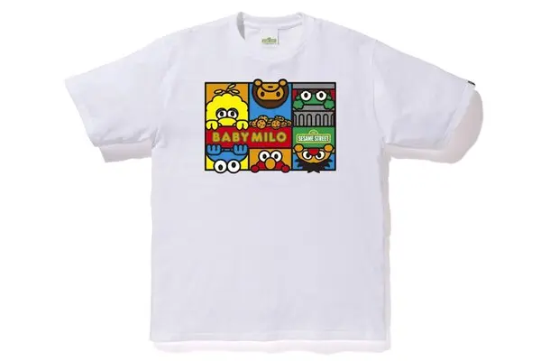 A BATHING APE X Sesame Street Characters Tee Shirt #2 - White