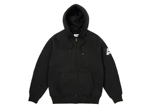 PALACE Bonded Sherpa Zip Hoodie - Black
