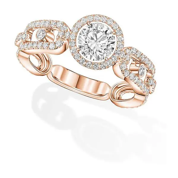 Messika Move Link Rose Gold Diamond Ring - Pink Gold