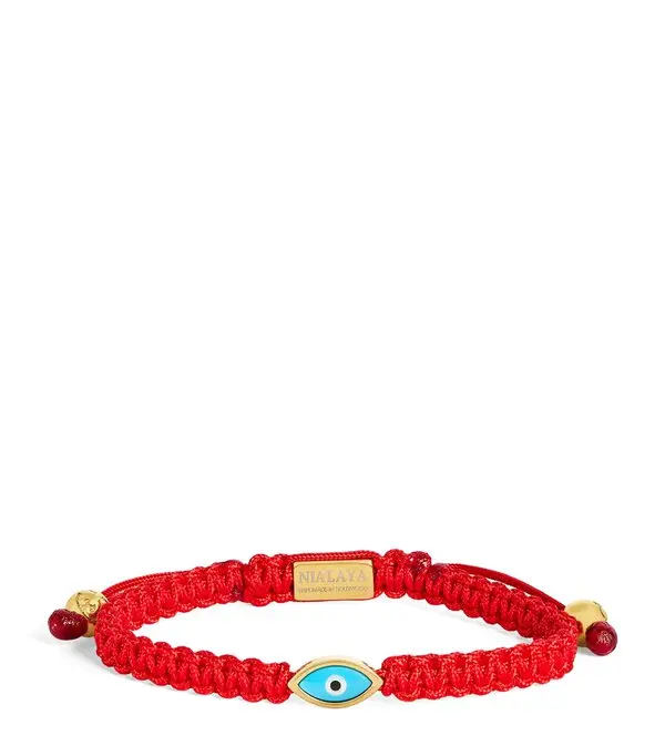 NIALAYA JEWELRY Evil Eye Bracelet - Red
