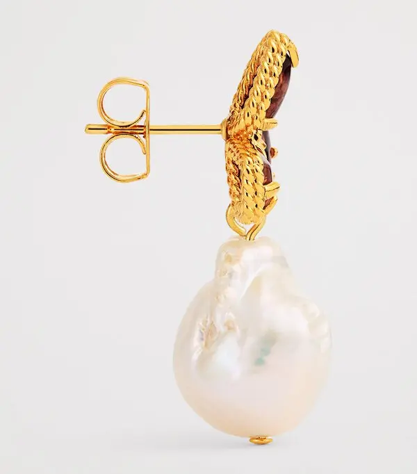 Zimmermann Pearl Bloom Drop Earrings