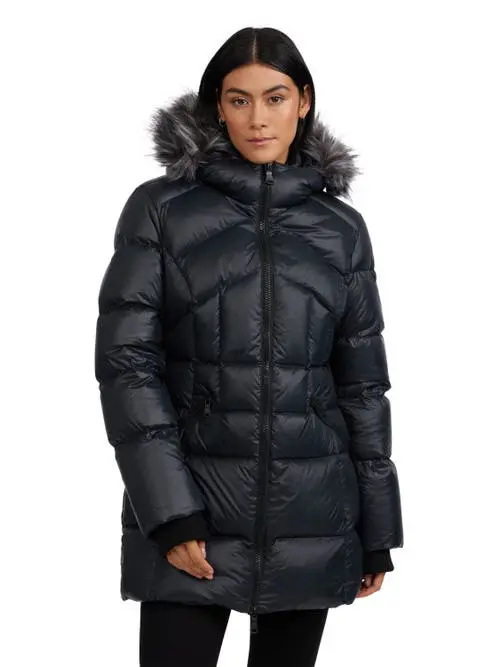 Pajar Ares Fixed Hood Puffer With Fixed Bib - Black