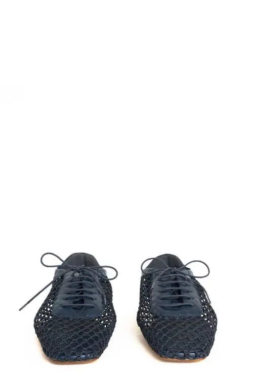 ANDREA GOMEZ Antonia Mesh Flat - Navy
