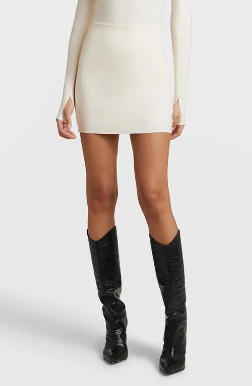 Commando Neoprene Micro-mini Skirt With Shorts - Ivory