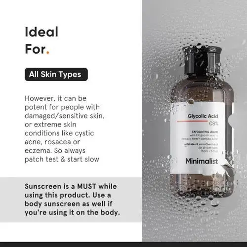 MINIMALIST Glycolic Acid 08% Exfoliating Liquid