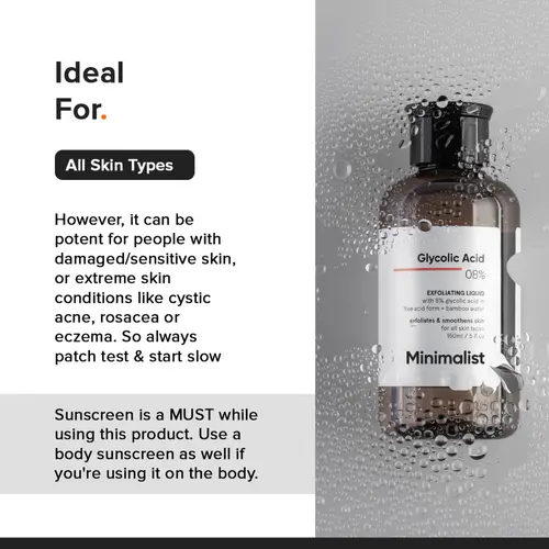 MINIMALIST Glycolic Acid 08% Exfoliating Liquid