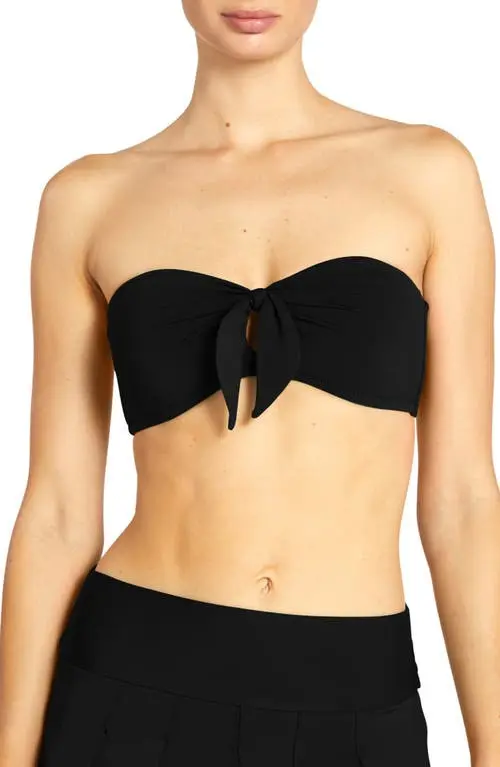 Robin Piccone Ava Strapless Bikini Top - Black