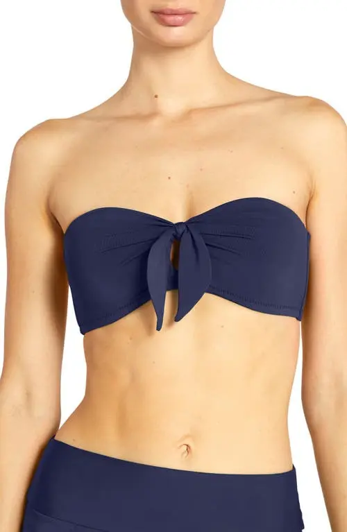 Robin Piccone Ava Strapless Bikini Top - Navy