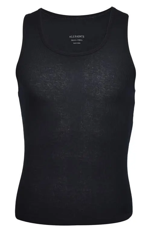 ALLSAINTS 2-pack Organic Cotton Rib Tanks - Black