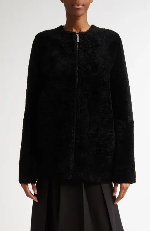 TOTEME Teddy Genuine Shearling Zip Jacket
