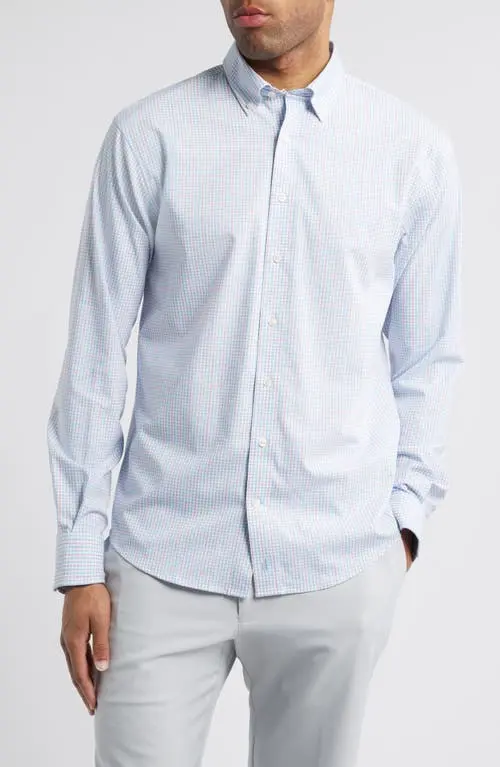 Johnnie-o Koby Gingham Performance Button-down Shirt - Maliblu