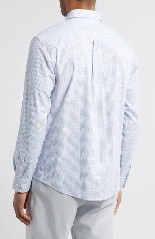 Johnnie-o Koby Gingham Performance Button-down Shirt - Maliblu