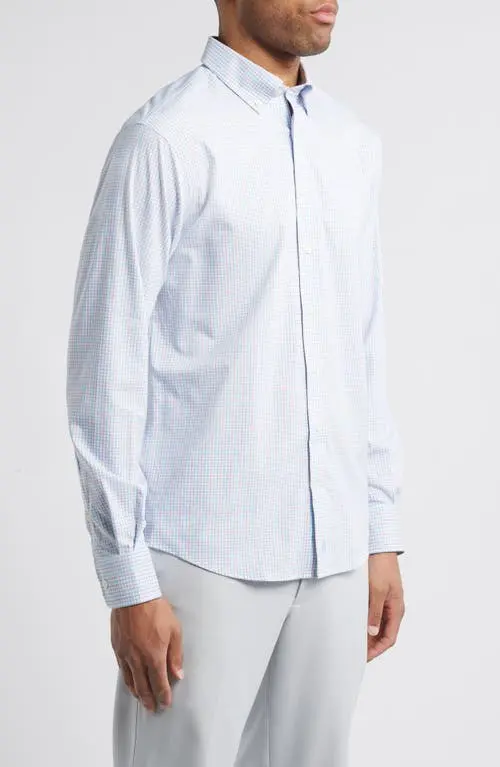 Johnnie-o Koby Gingham Performance Button-down Shirt - Maliblu