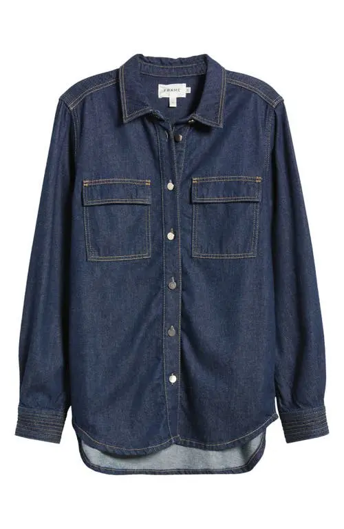 FRAME The Trapunto Denim Overshirt