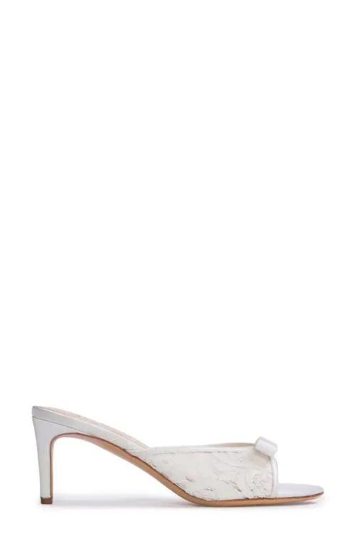 BLACK SUEDE STUDIO Rita Slide Sandal - White Lace