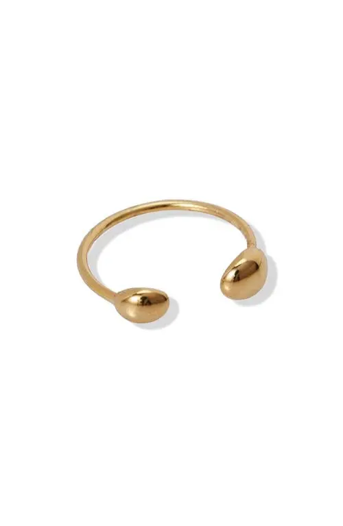 Argento Vivo Oval Open Band Ring - Gold
