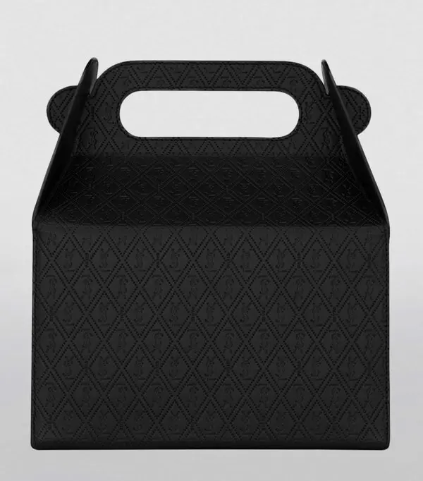 Saint Laurent Embossed Take-away Box Bag - Black
