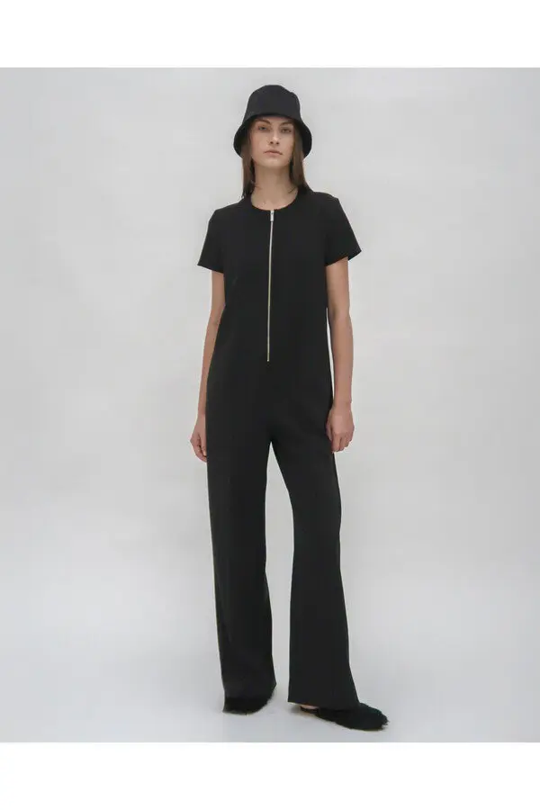 Rosetta Getty Zip-front Technical Cady Jumpsuit