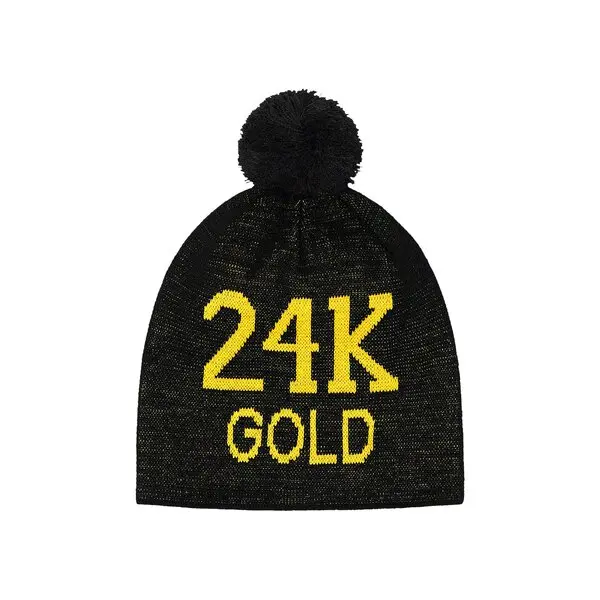 Supreme 24k Gold Beanie - Black