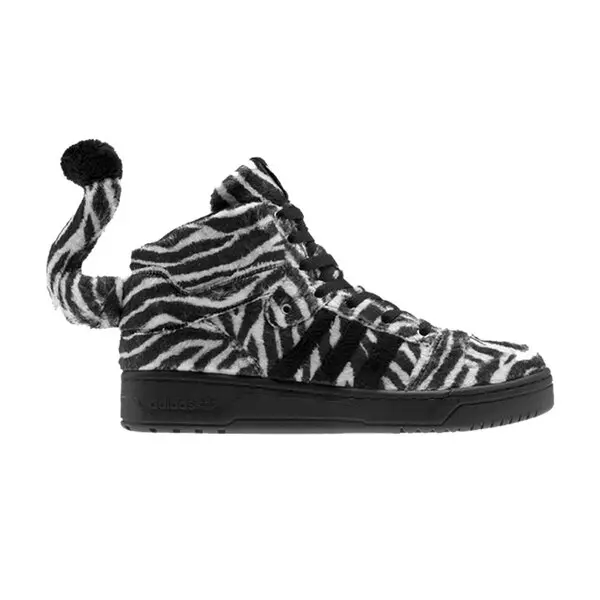 Adidas Js Zebra High-top Sneakers - Black